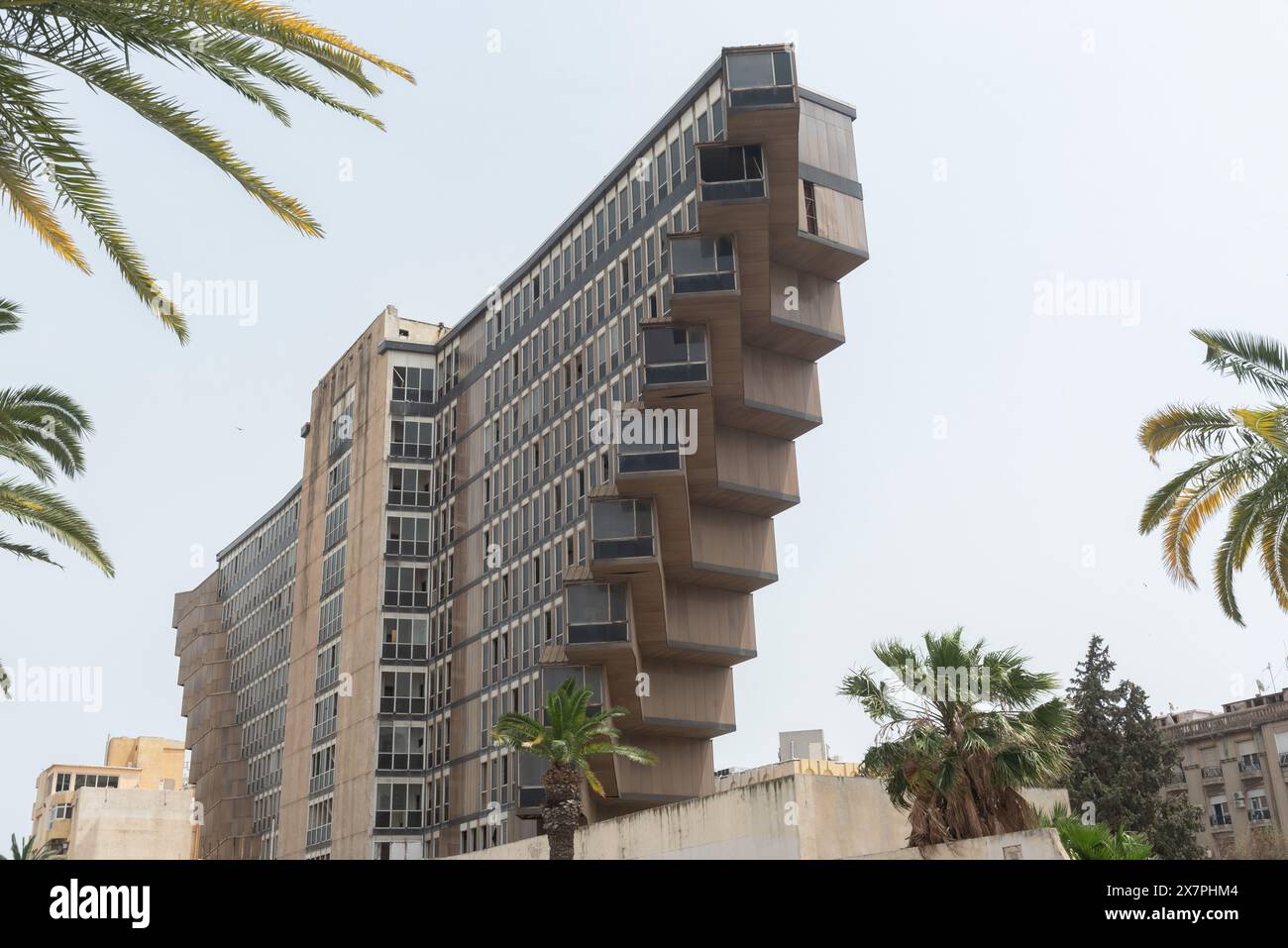 The 1970s Brutalist style architecture of the Hotel du Lac, with unique ...