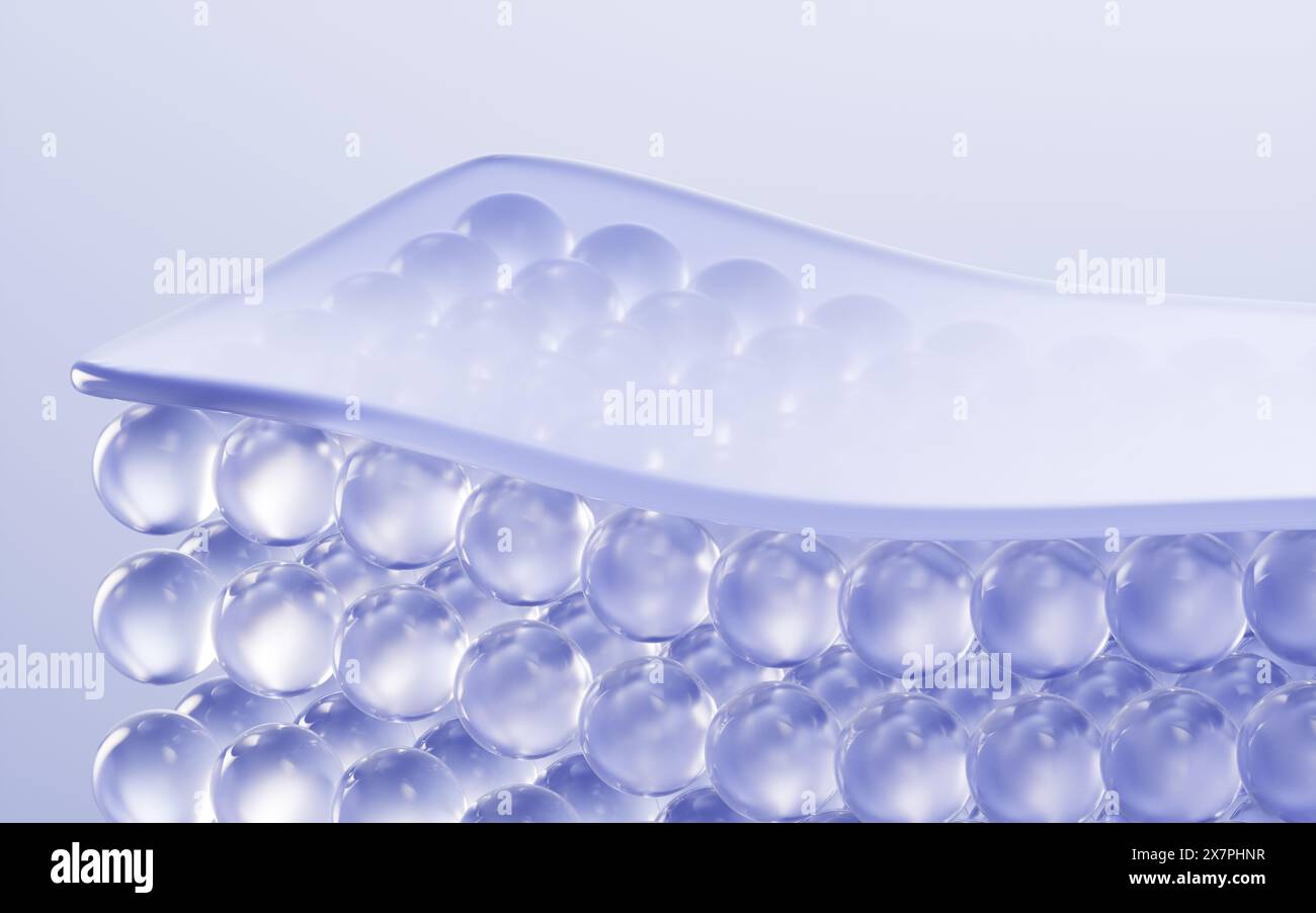 Skin cell background with cosmetics concept, 3d rendering. 3D ...