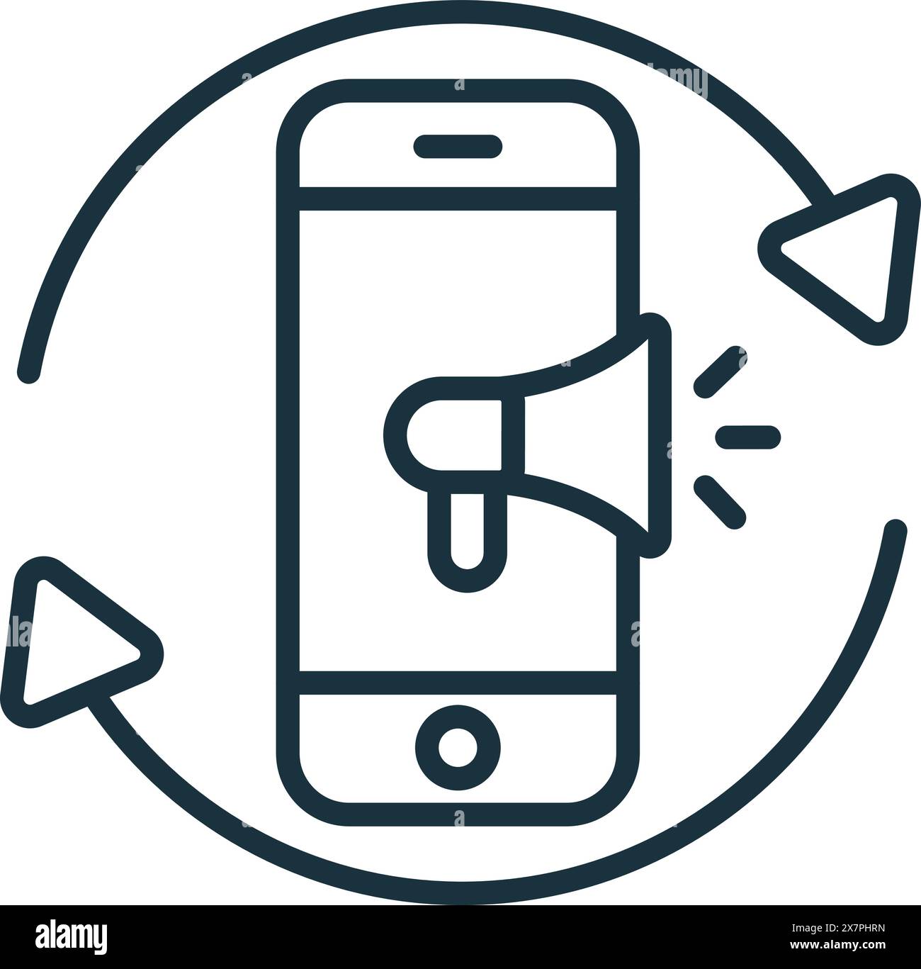 Mobile Marketing Automation icon. Monochrome simple Mobile Marketing ...