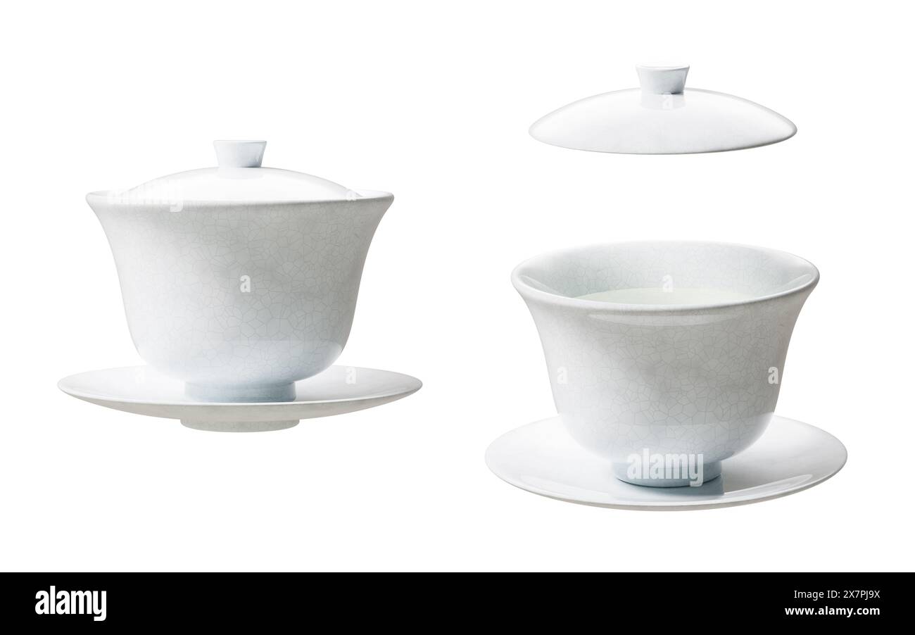 Chinese style teapot and teacup, 3d rendering. 3D illustration Stock ...