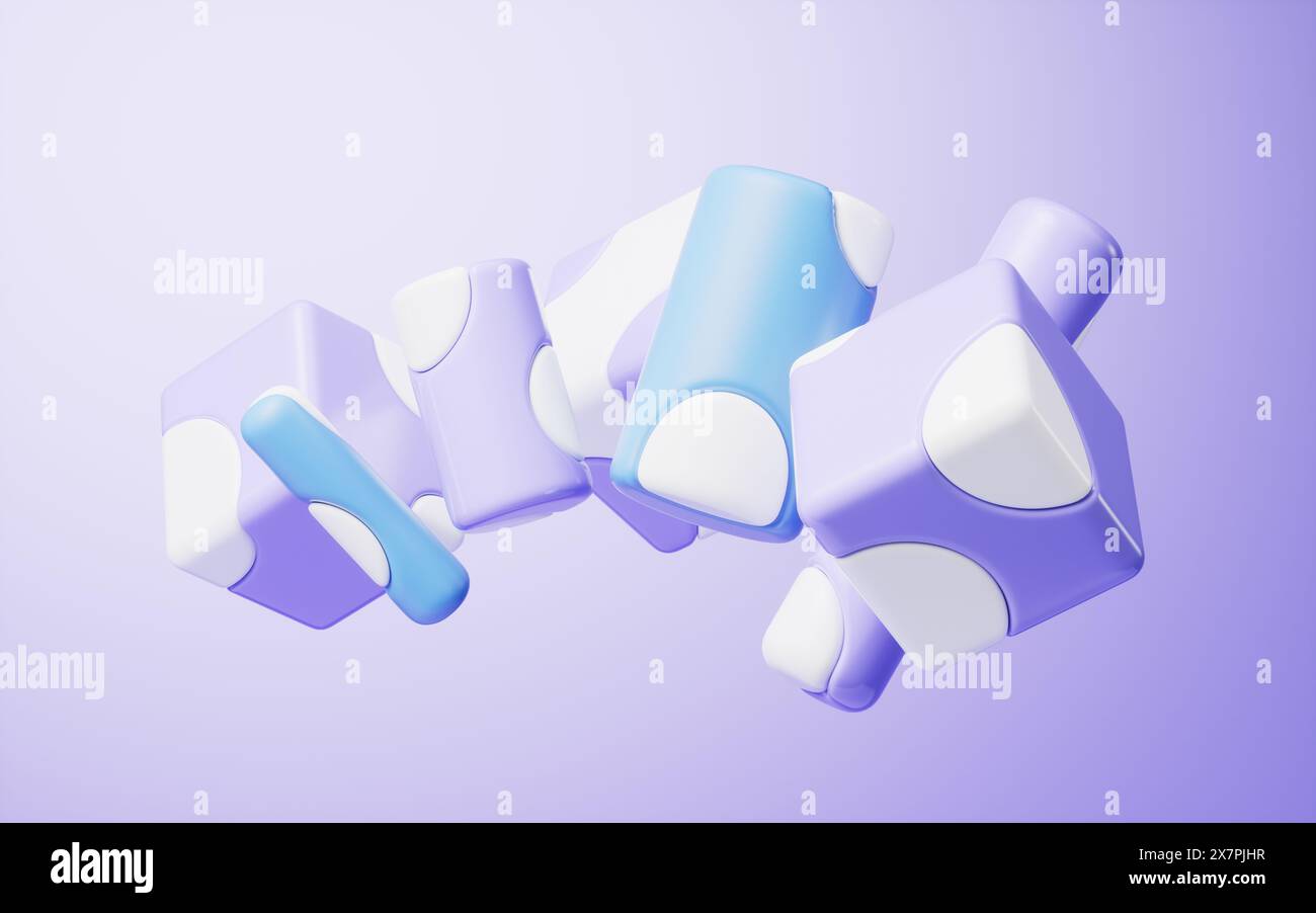 Cartoon illustration basic geometric shapes hi-res stock photography ...