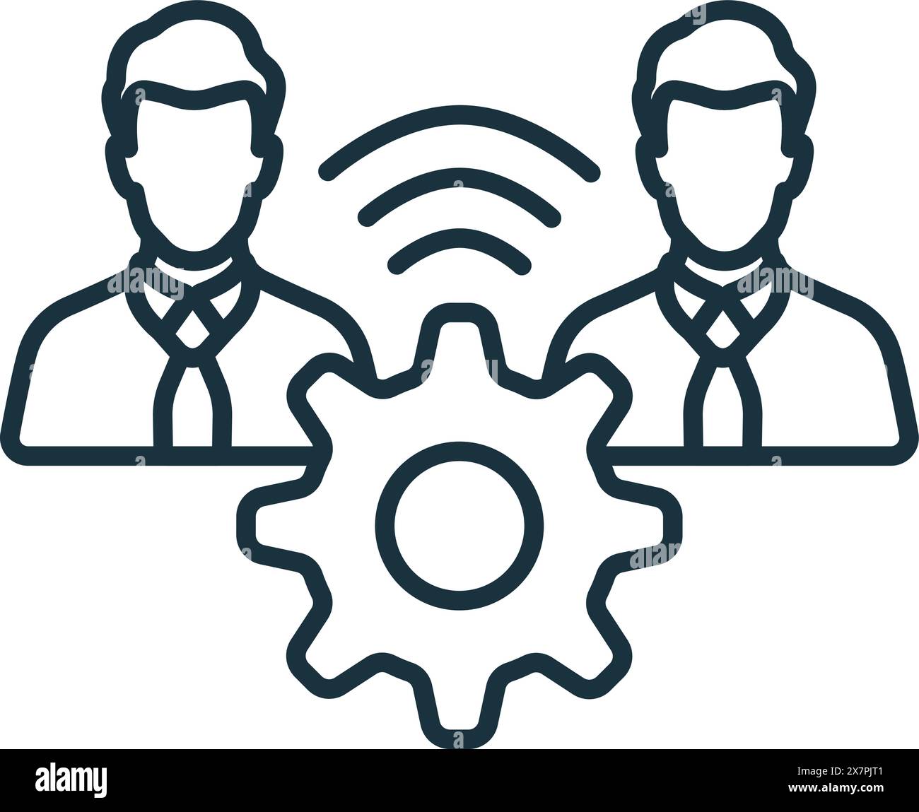 Remote Team Management icon. Monochrome simple Remote Work icon for ...