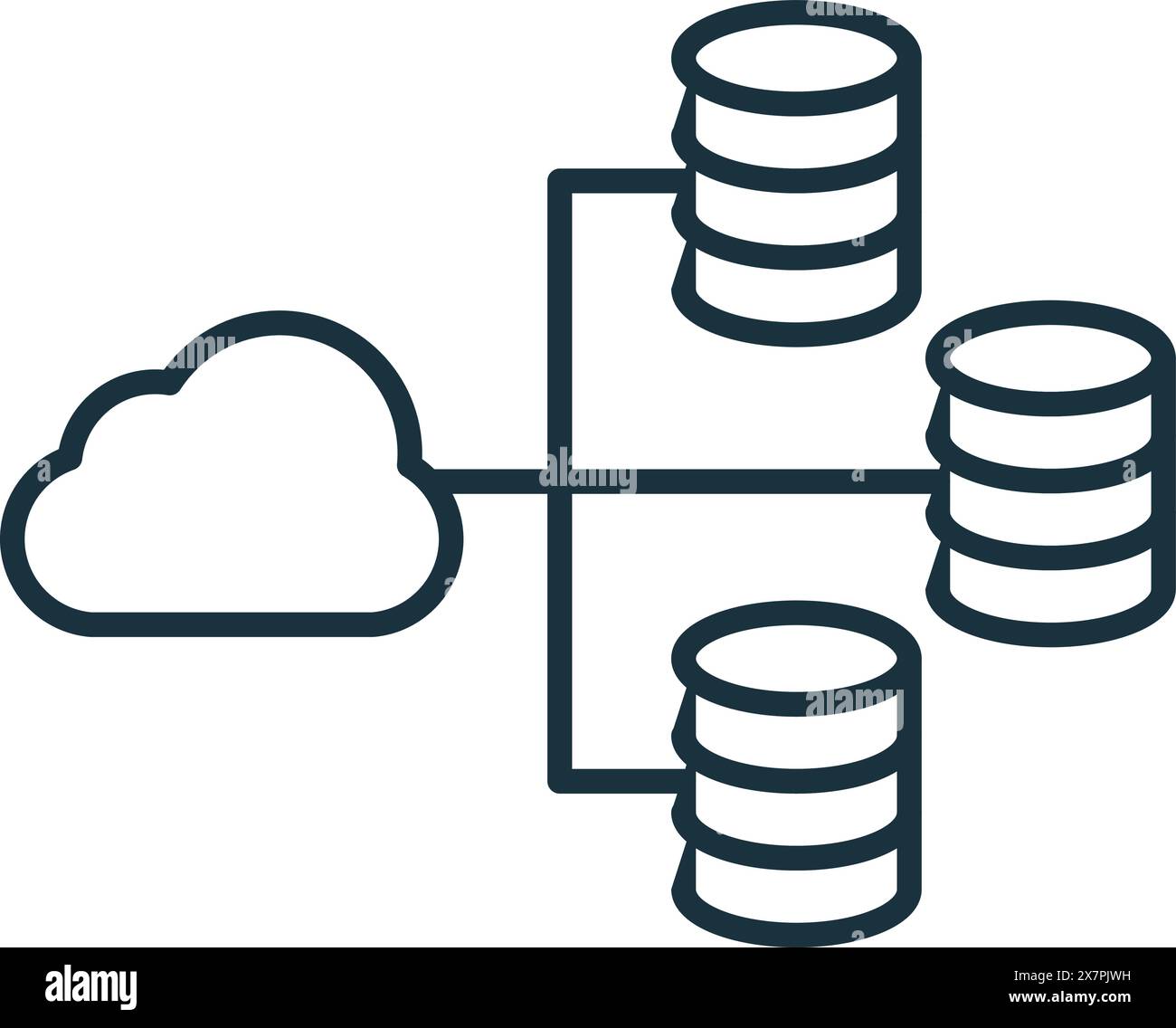 Cloud Computing icon. Monochrome simple Remote Work icon for templates ...