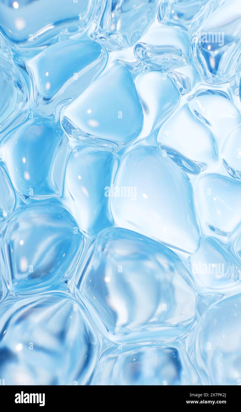 Inflating soft bubbles background, 3d rendering. 3D illustration Stock ...