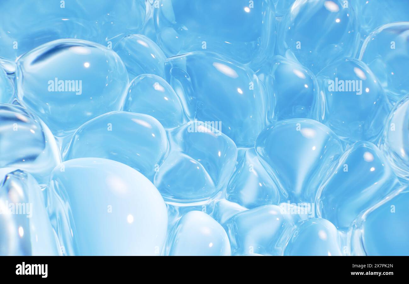 Inflating soft bubbles background, 3d rendering. 3D illustration Stock ...
