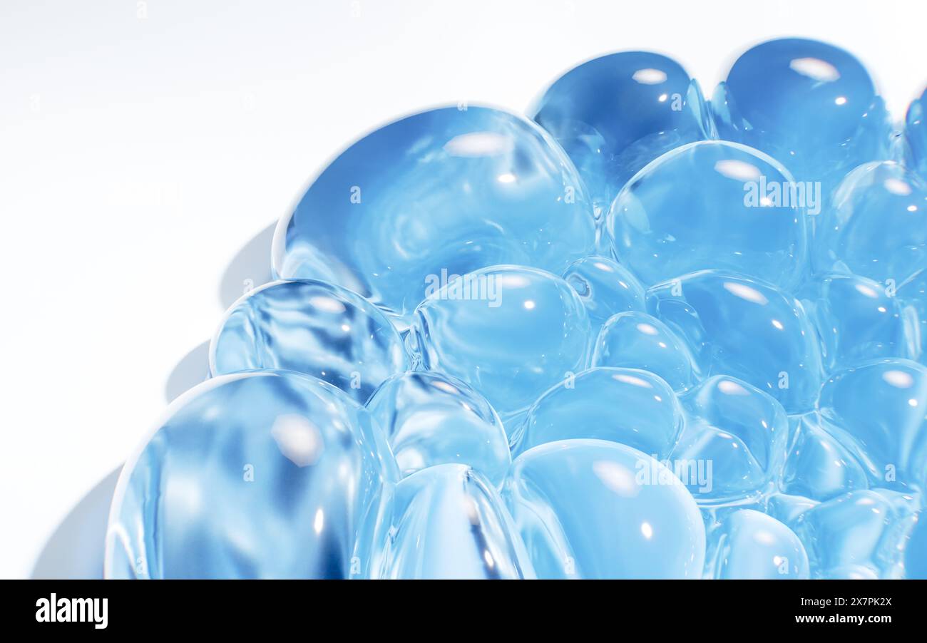 Inflating soft bubbles background, 3d rendering. 3D illustration Stock ...