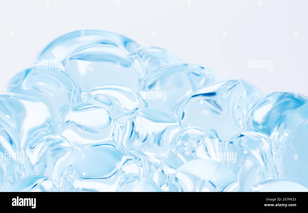 Inflating soft bubbles background, 3d rendering. 3D illustration Stock ...