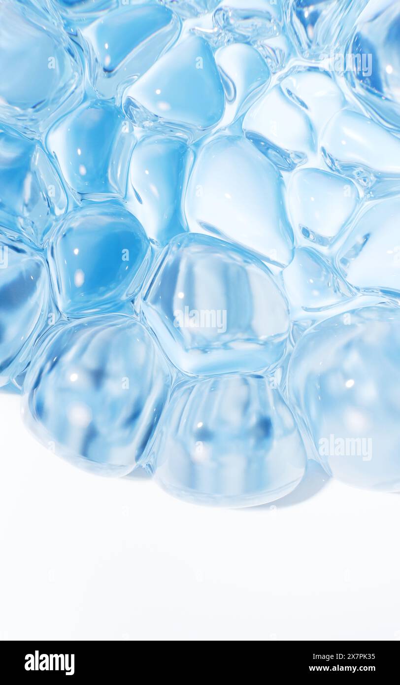 Inflating soft bubbles background, 3d rendering. 3D illustration Stock ...
