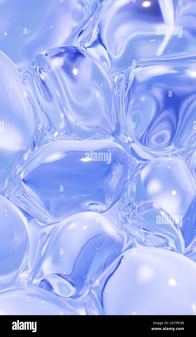 Inflating soft bubbles background, 3d rendering. 3D illustration Stock ...