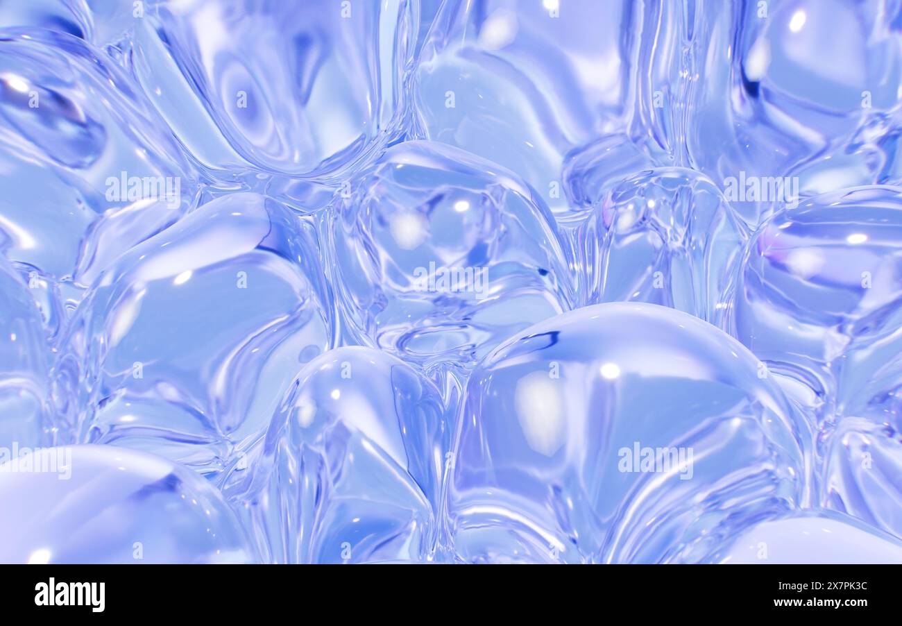 Inflating soft bubbles background, 3d rendering. 3D illustration Stock ...