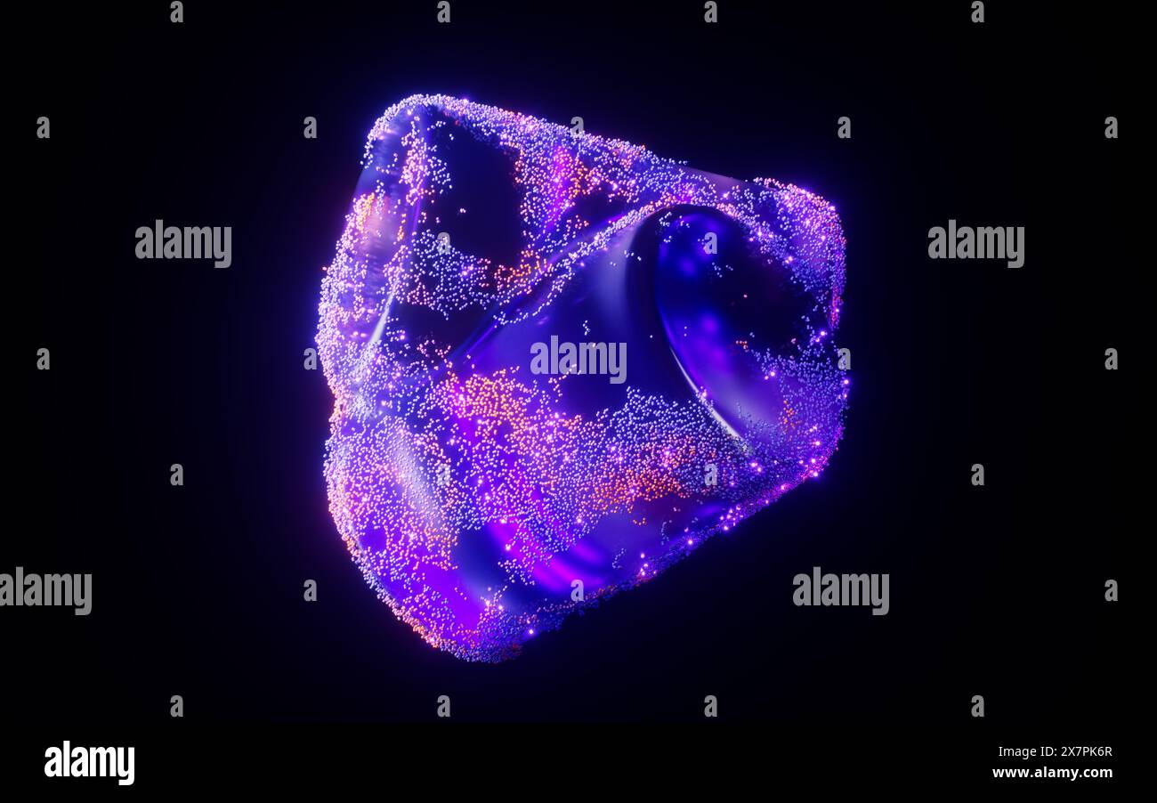 Glass geometry flowing particles 3d hi-res stock photography and images ...