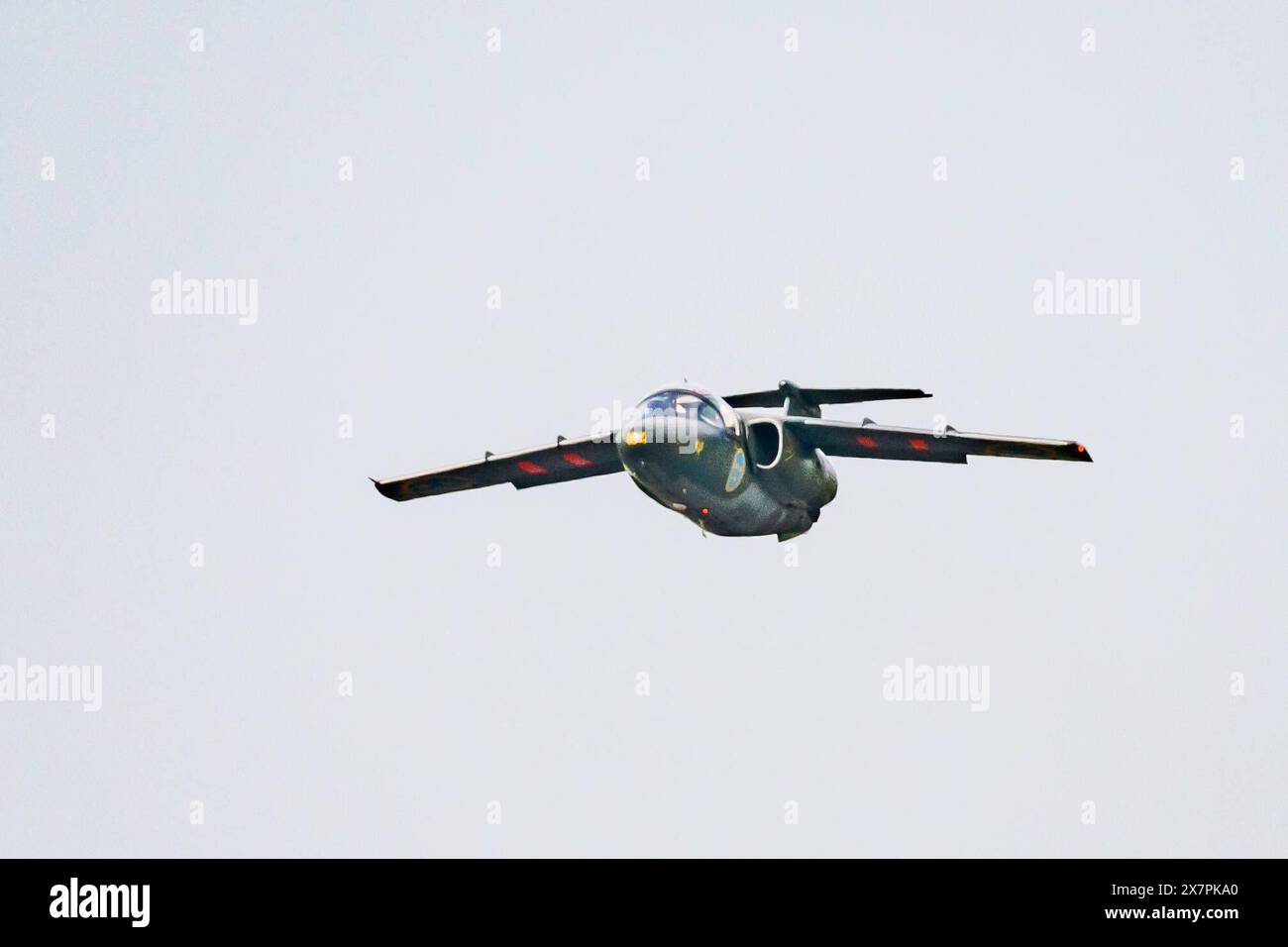 hoersching, austria, 21 may 2024, saab sk 60 aircraft of the swedish ...
