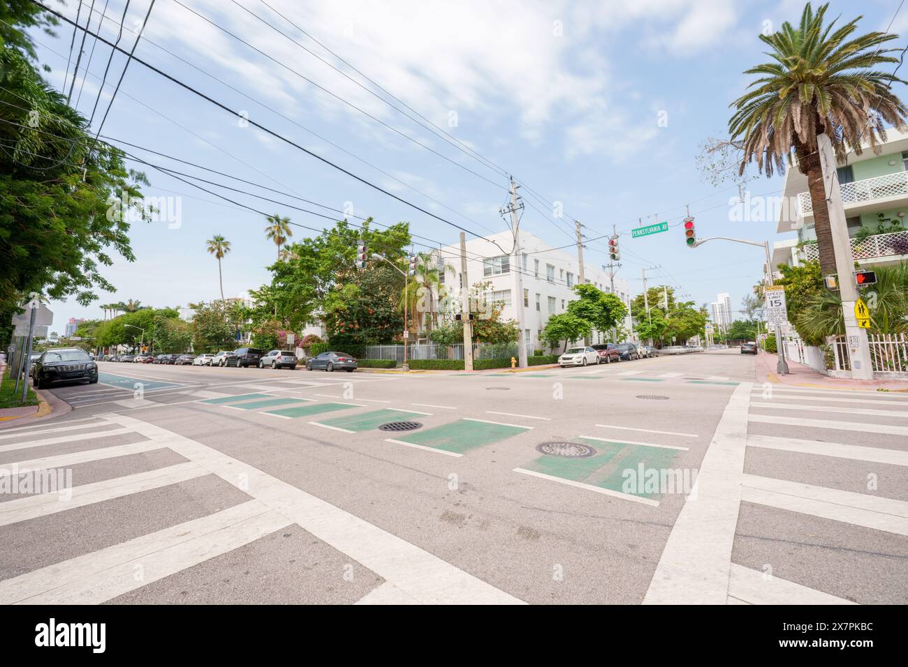 Miami Beach intersection photo Pennsylvania Avenue 2024 painted ...