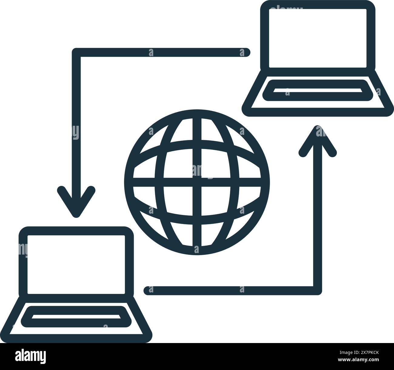 Remote Access icon. Monochrome simple Remote Work icon for templates ...