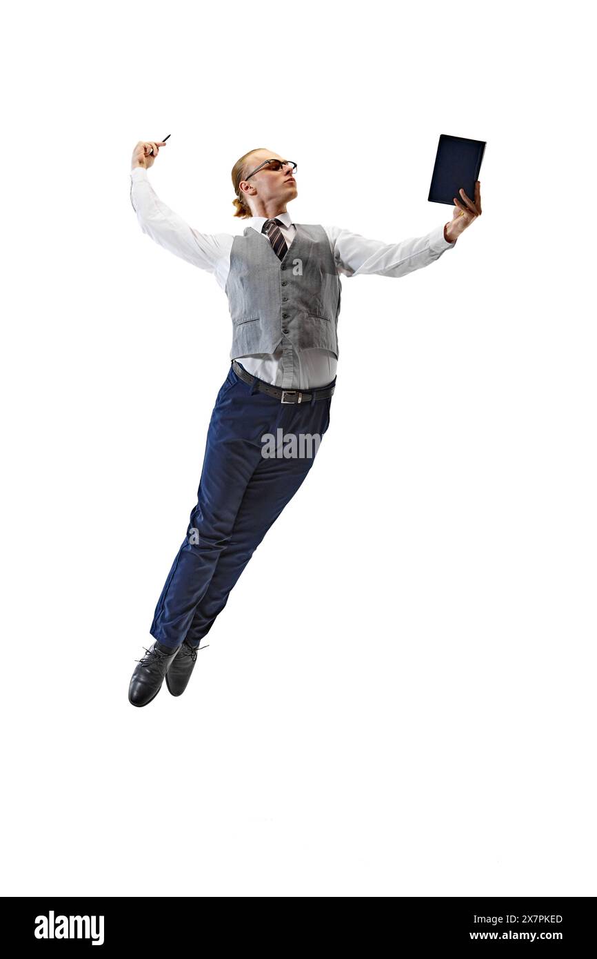 Student jumps for success hi-res stock photography and images - Alamy