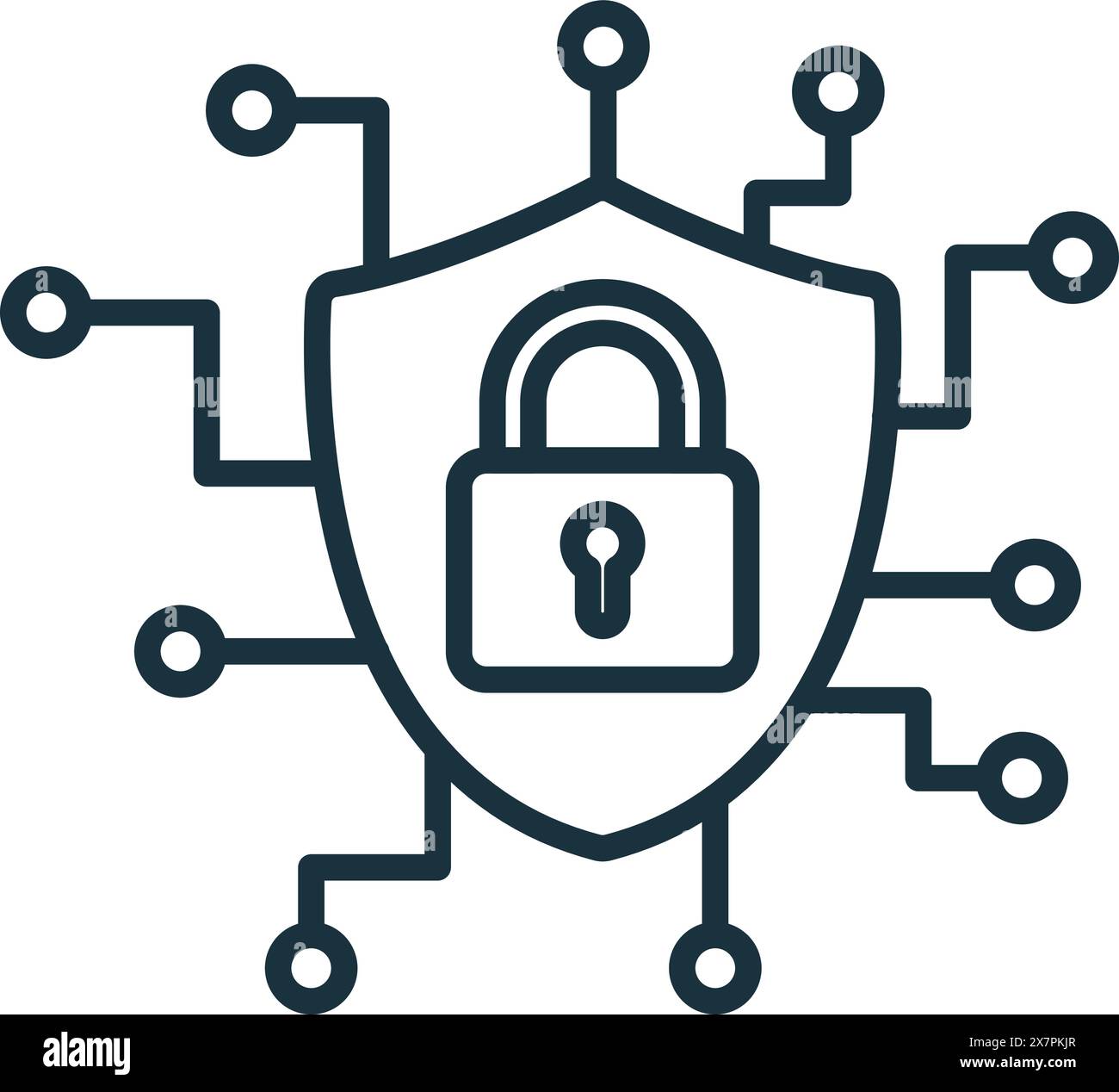 Cybersecurity icon. Monochrome simple Remote Work icon for templates ...