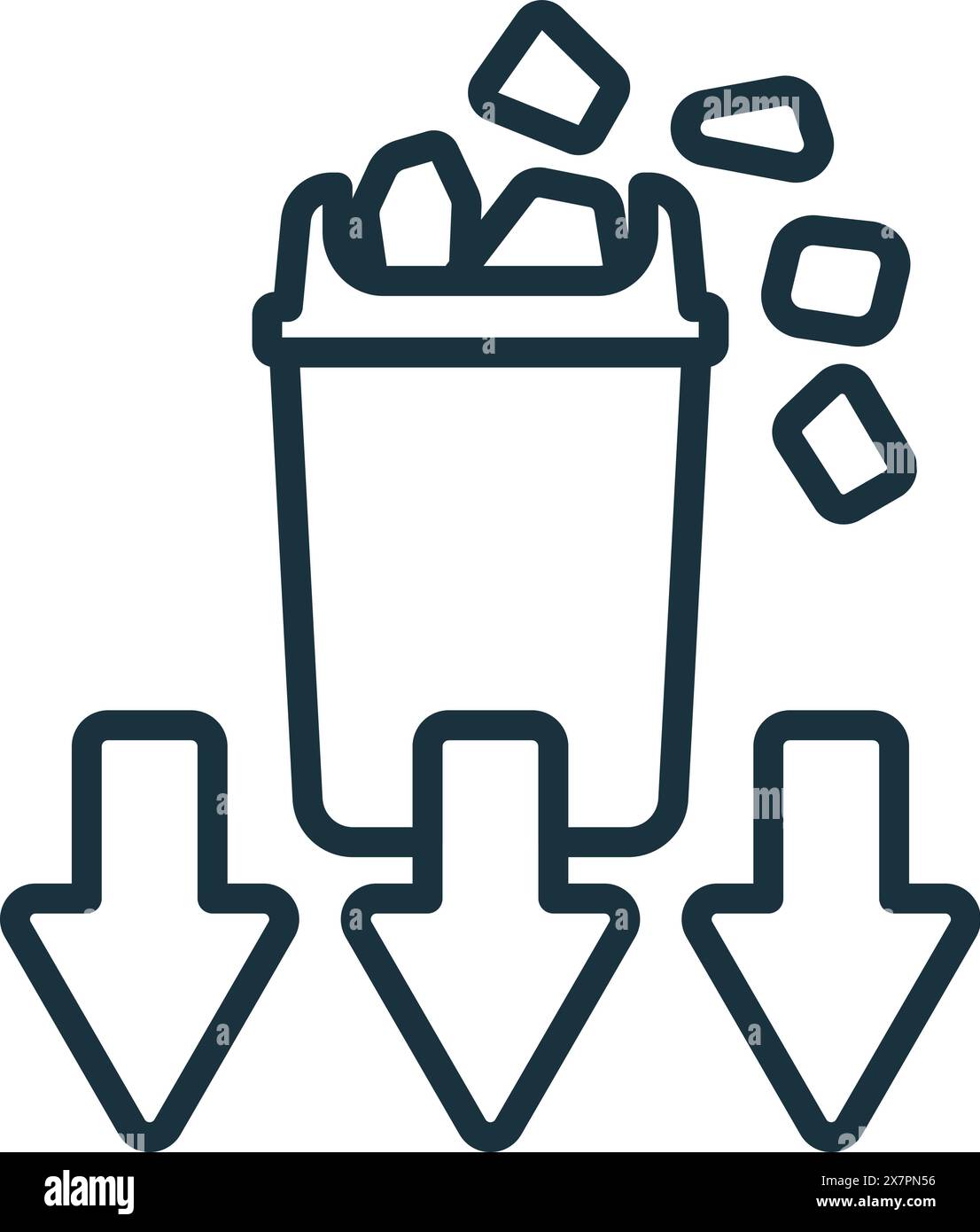 Waste Reduction icon. Monochrome simple Social Responsibility icon for ...