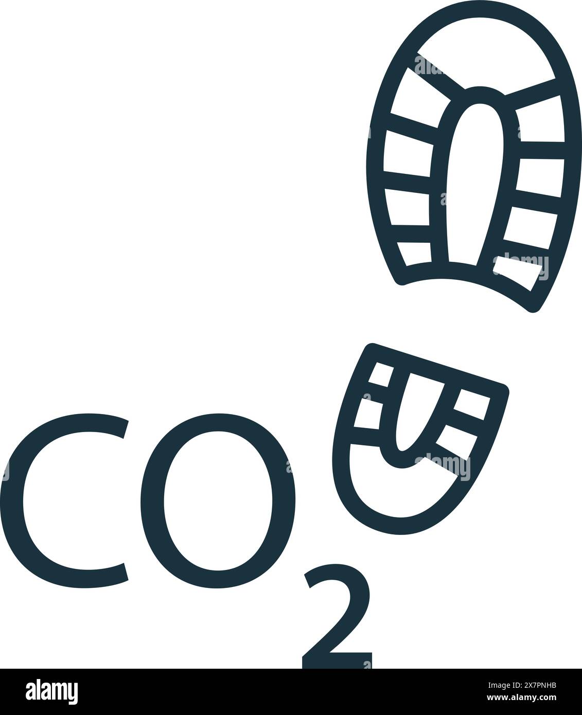 Carbon Footprint icon. Monochrome simple Social Responsibility icon for ...
