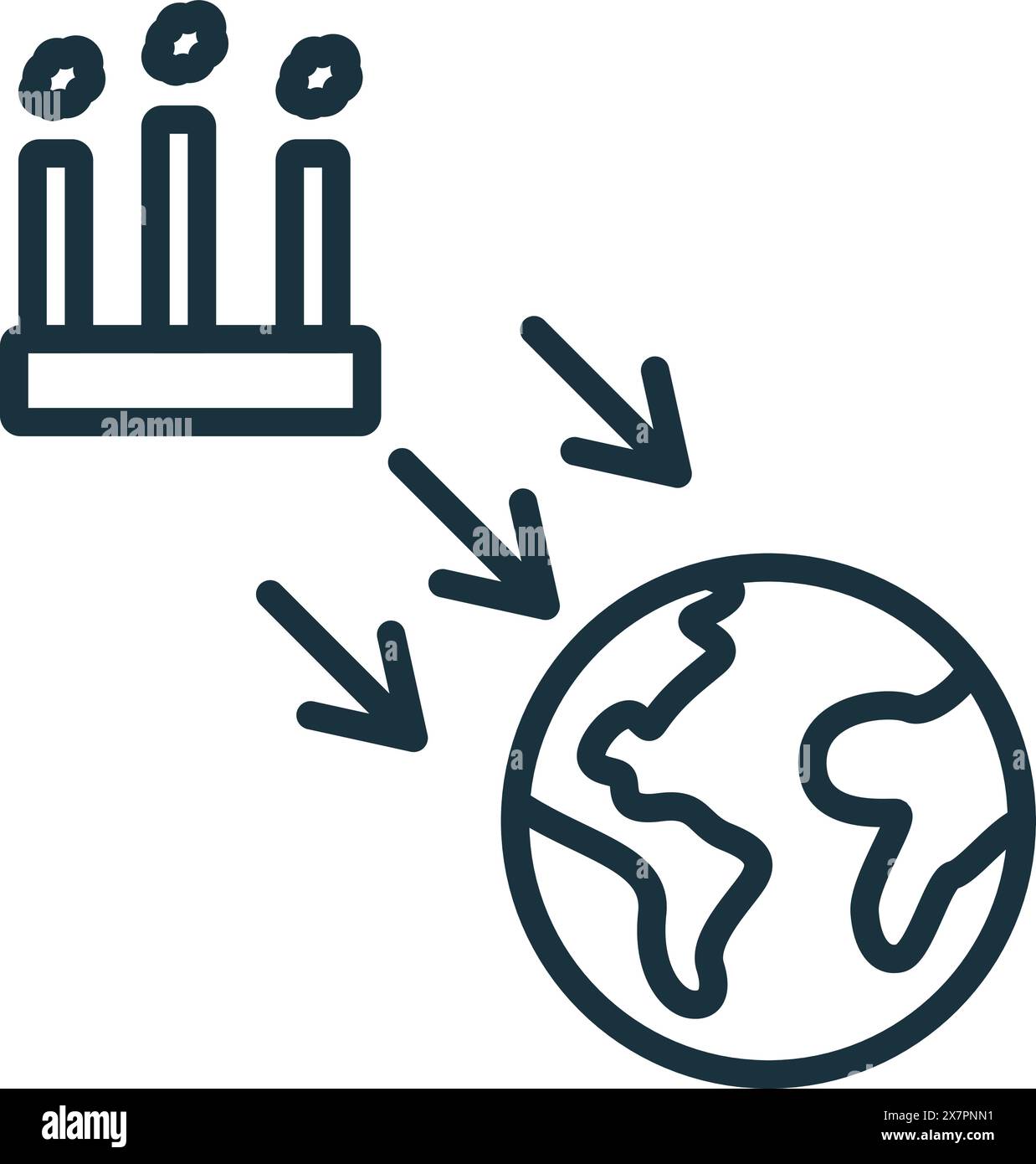 Environmental Impact icon. Monochrome simple Social Responsibility icon ...