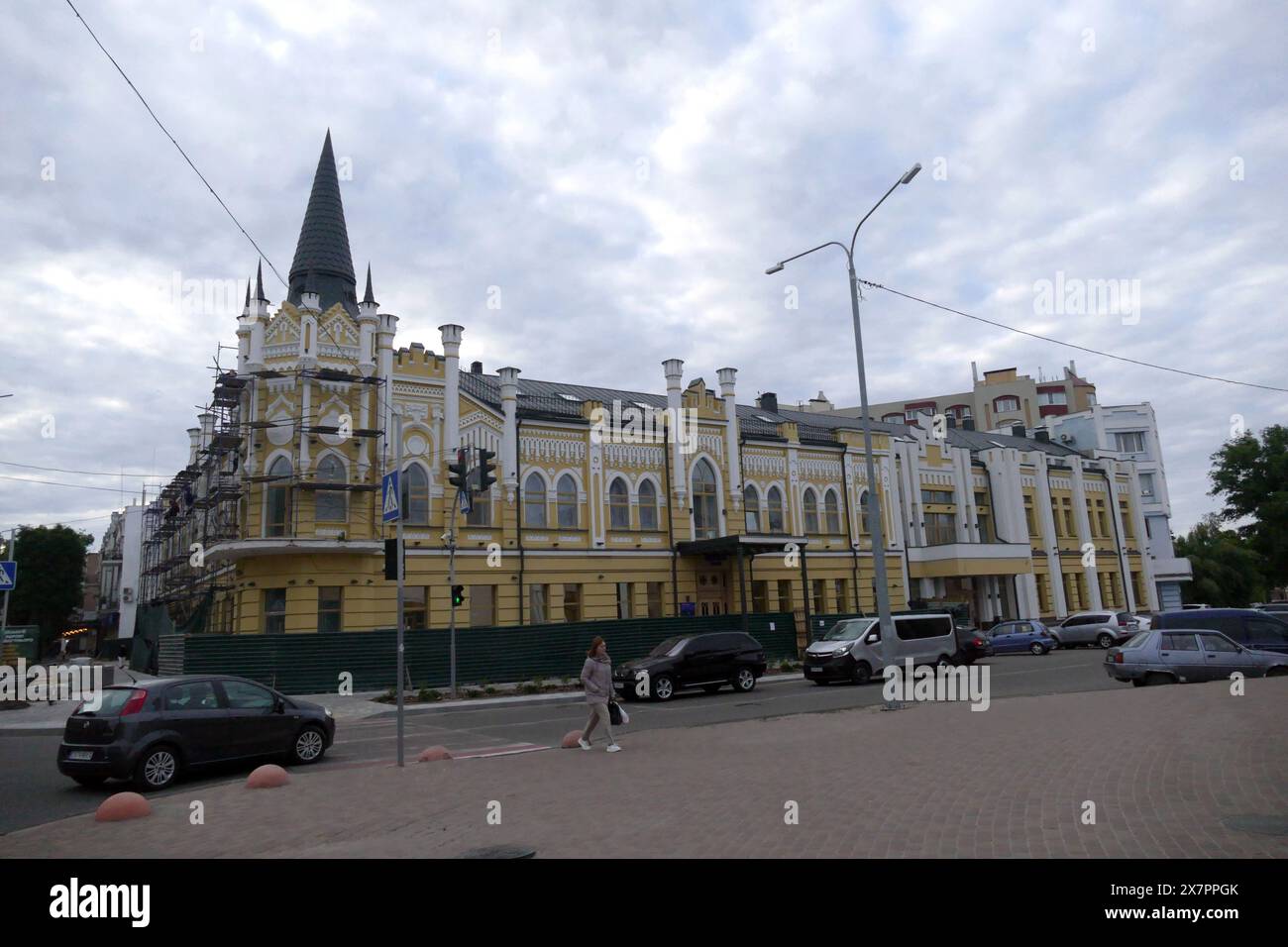 CHERKASY, UKRAINE - MAY 15, 2024 - The reconstruction of a late 19th ...