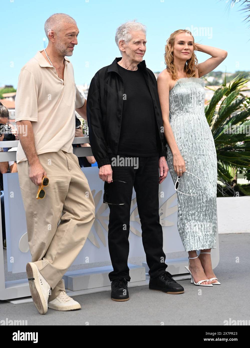 Cannes, France. 21st May, 2024. Canadian director David Cronenberg, French actor Vincent Cassel ...