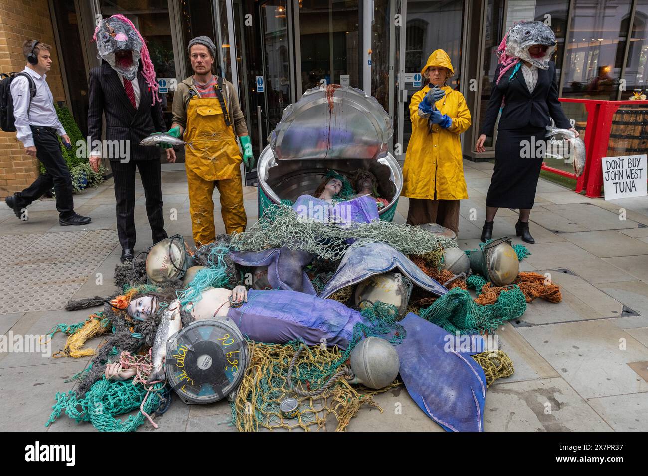 London, UK. 21st May, 2024. Environmental activists from Ocean ...