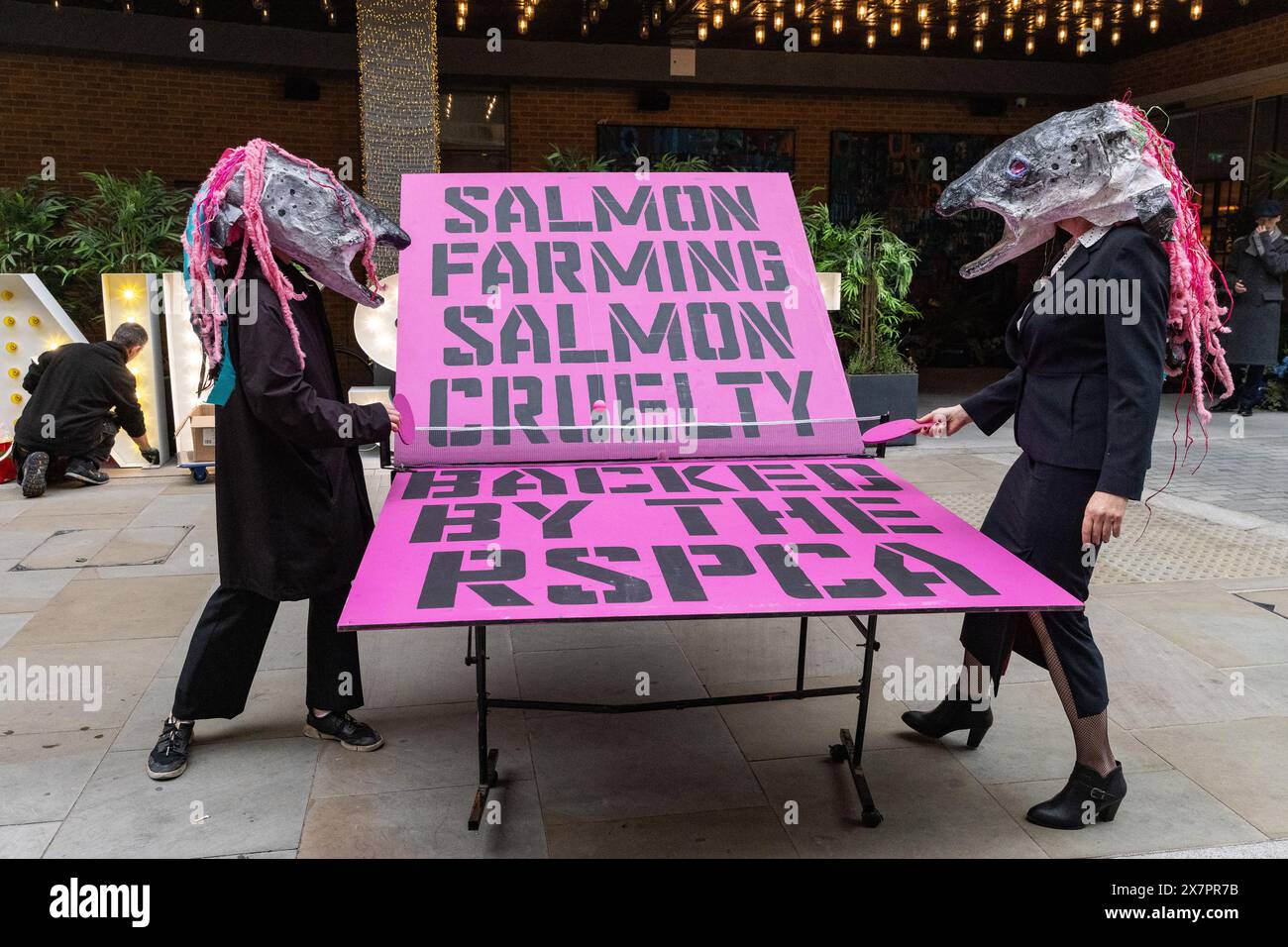 London, UK. 21st May, 2024. Two environmental activists from Ocean ...
