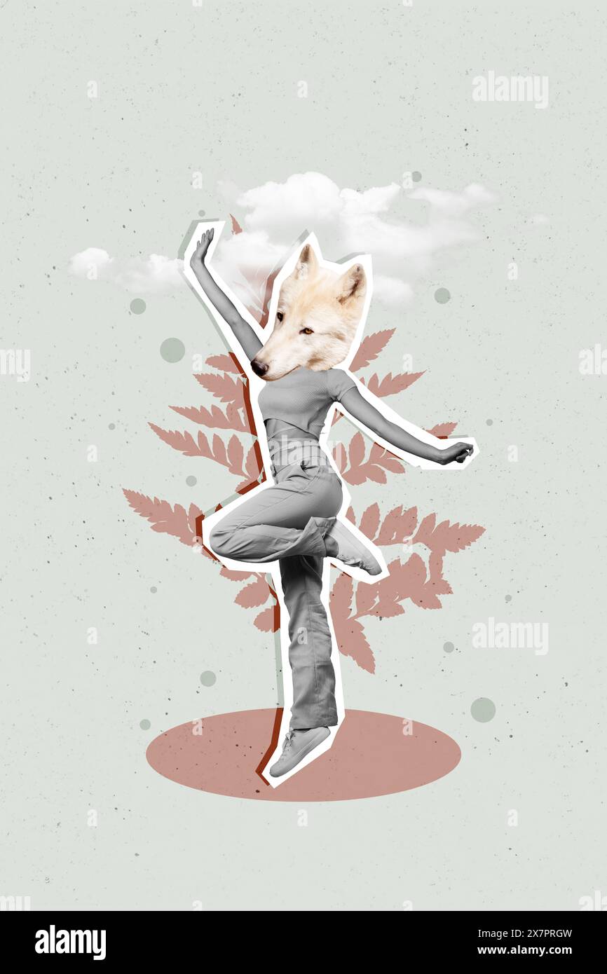 3D photo collage composite trend artwork sketch image of silhouette ...