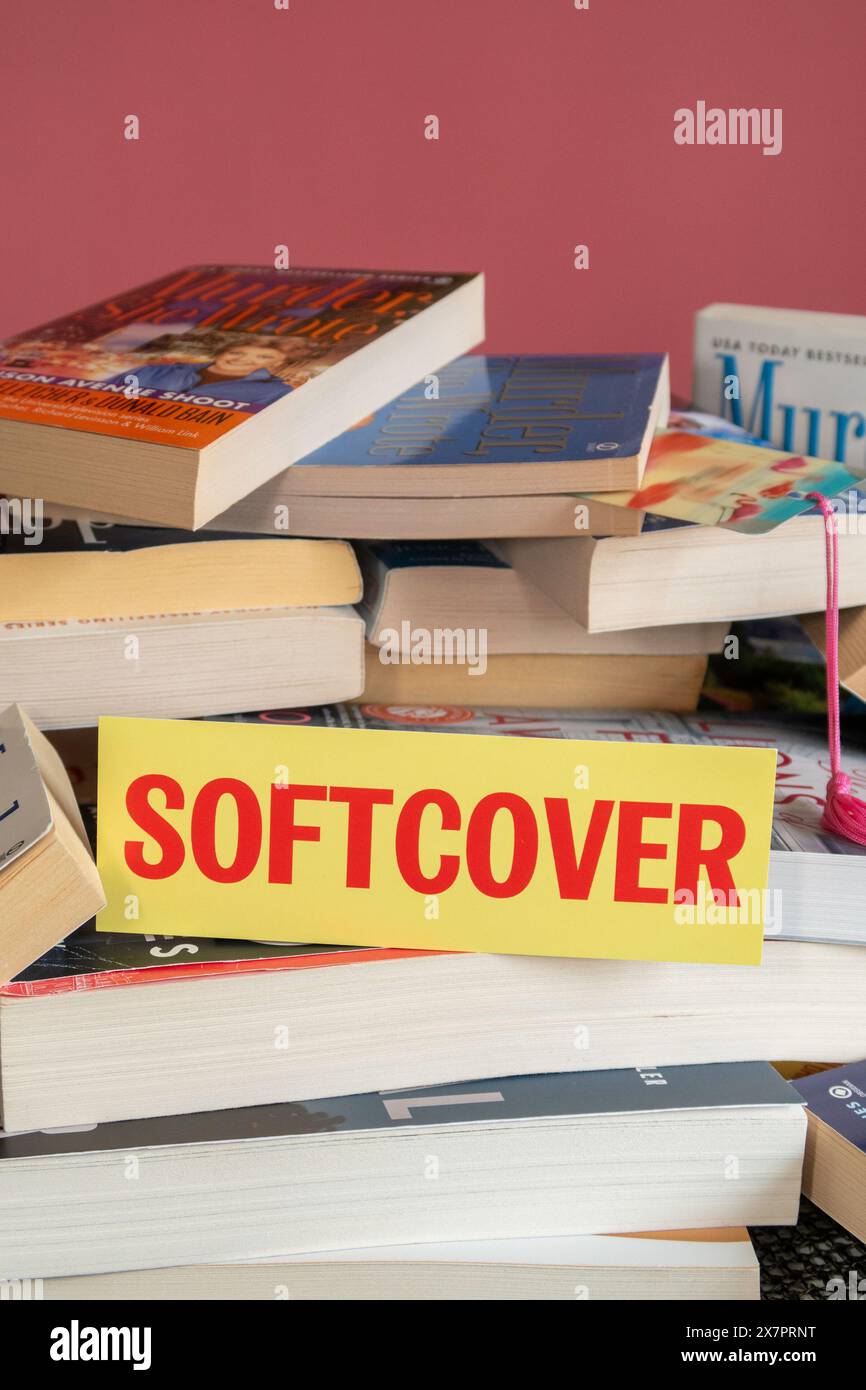 Stack of Softcover Books, USA, 2024 Stock Photo - Alamy