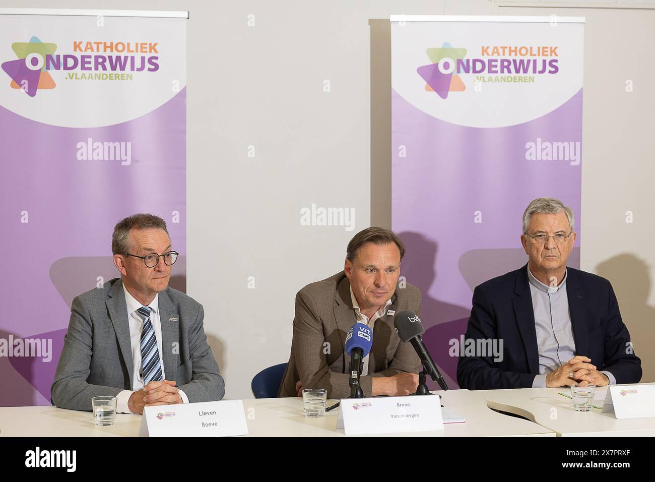 Brussels, Belgium. 21st May, 2024. Outgoing KOV catholic education ...