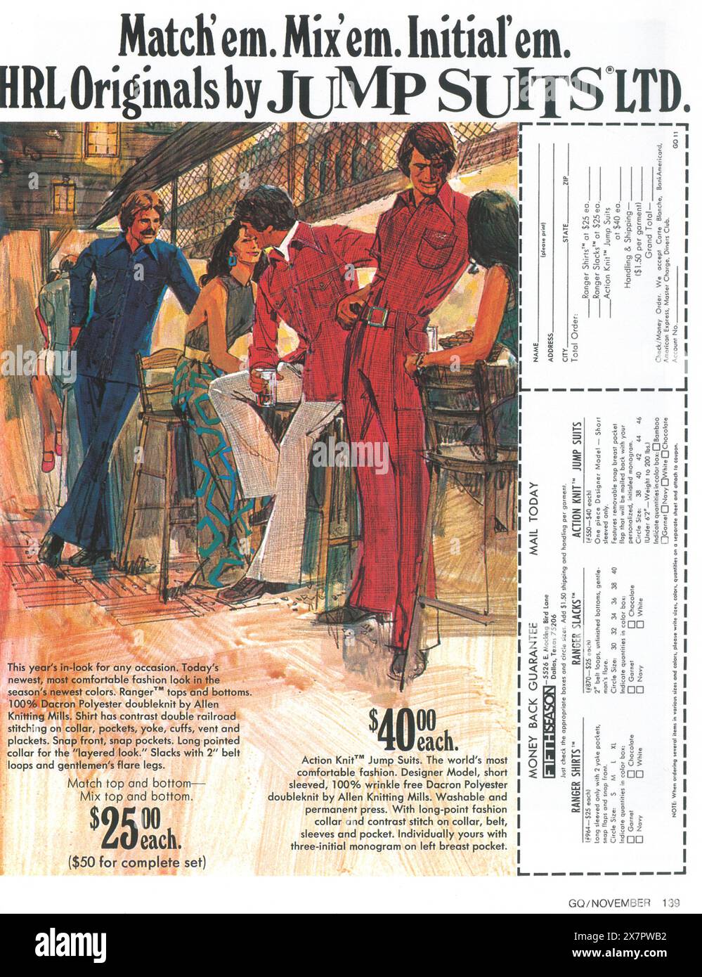 1972 Jump Suits ad Stock Photo - Alamy