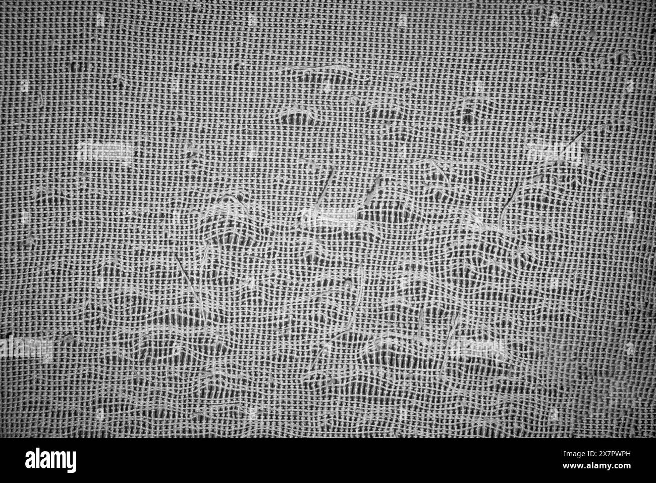 mesh fabric with torn threads, white torn burlap Stock Photo - Alamy