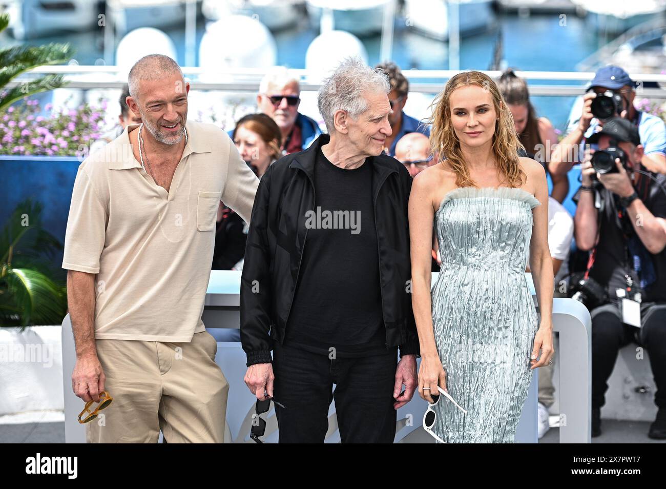 Diane Kruger, David Cronenberg and Vincent Cassel attend the "The Shrouds" (Les Linceuls ...