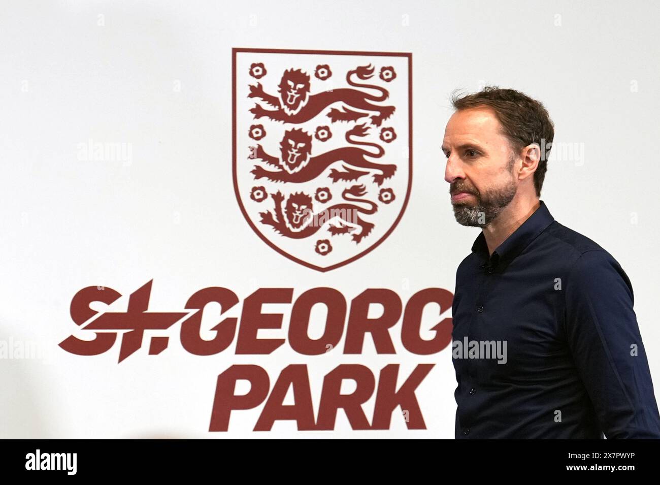 England manager Gareth Southgate ahead of a press conference at St ...