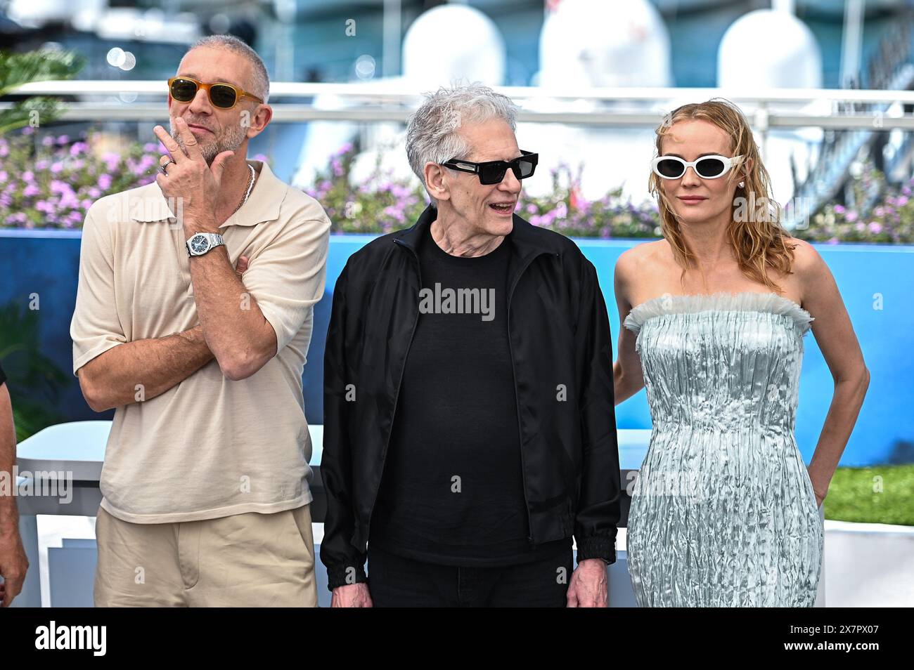 Diane Kruger, David Cronenberg and Vincent Cassel attend the "The Shrouds" (Les Linceuls ...