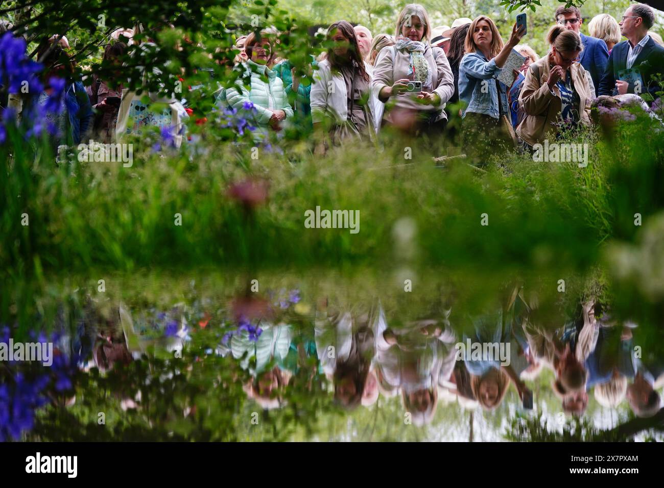 Guests view the Forest Bathing Garden, winner of the RHS Chelsea Best ...