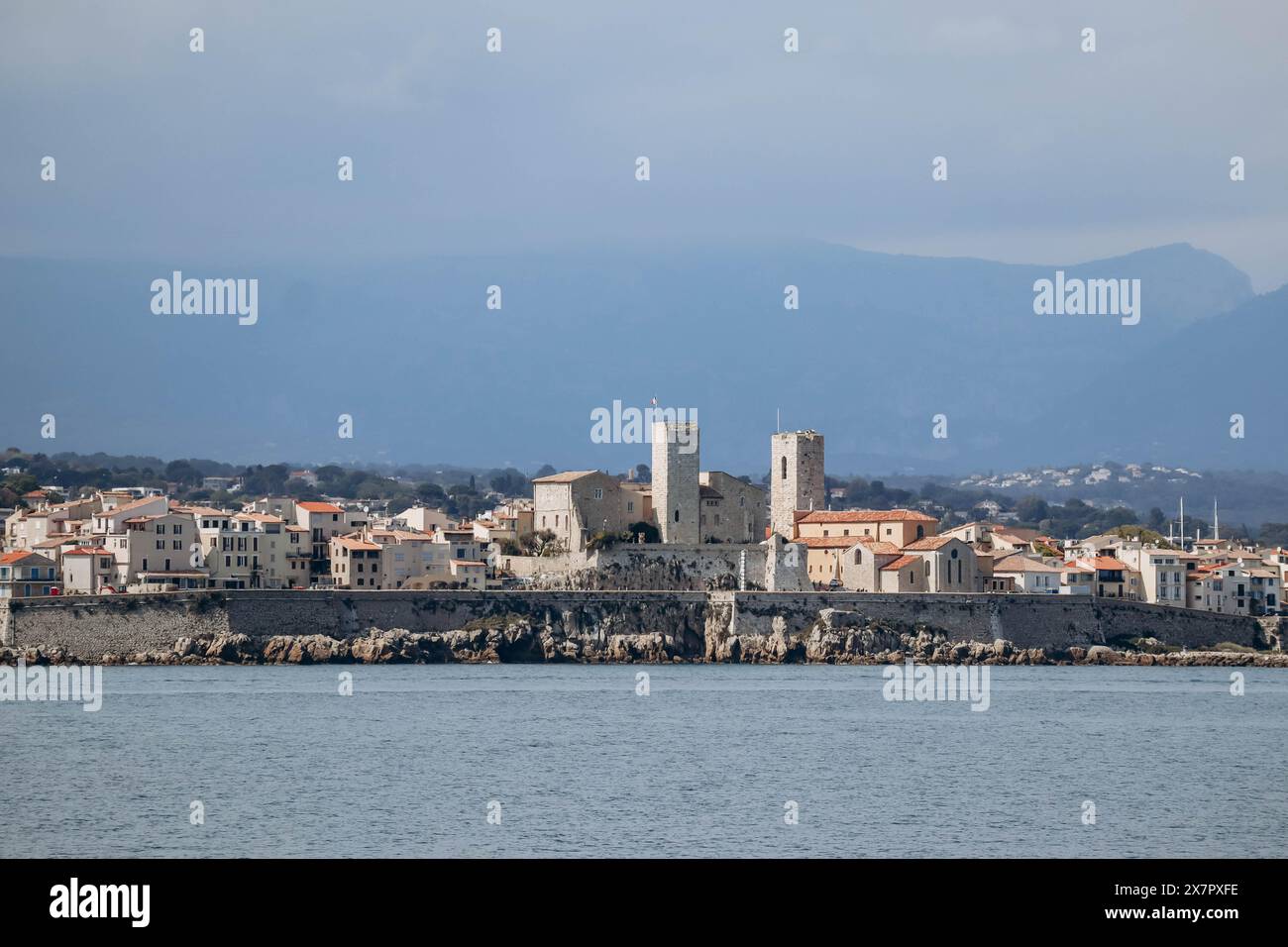 View of Antibes from the cape of the same name, on the French Riviera ...