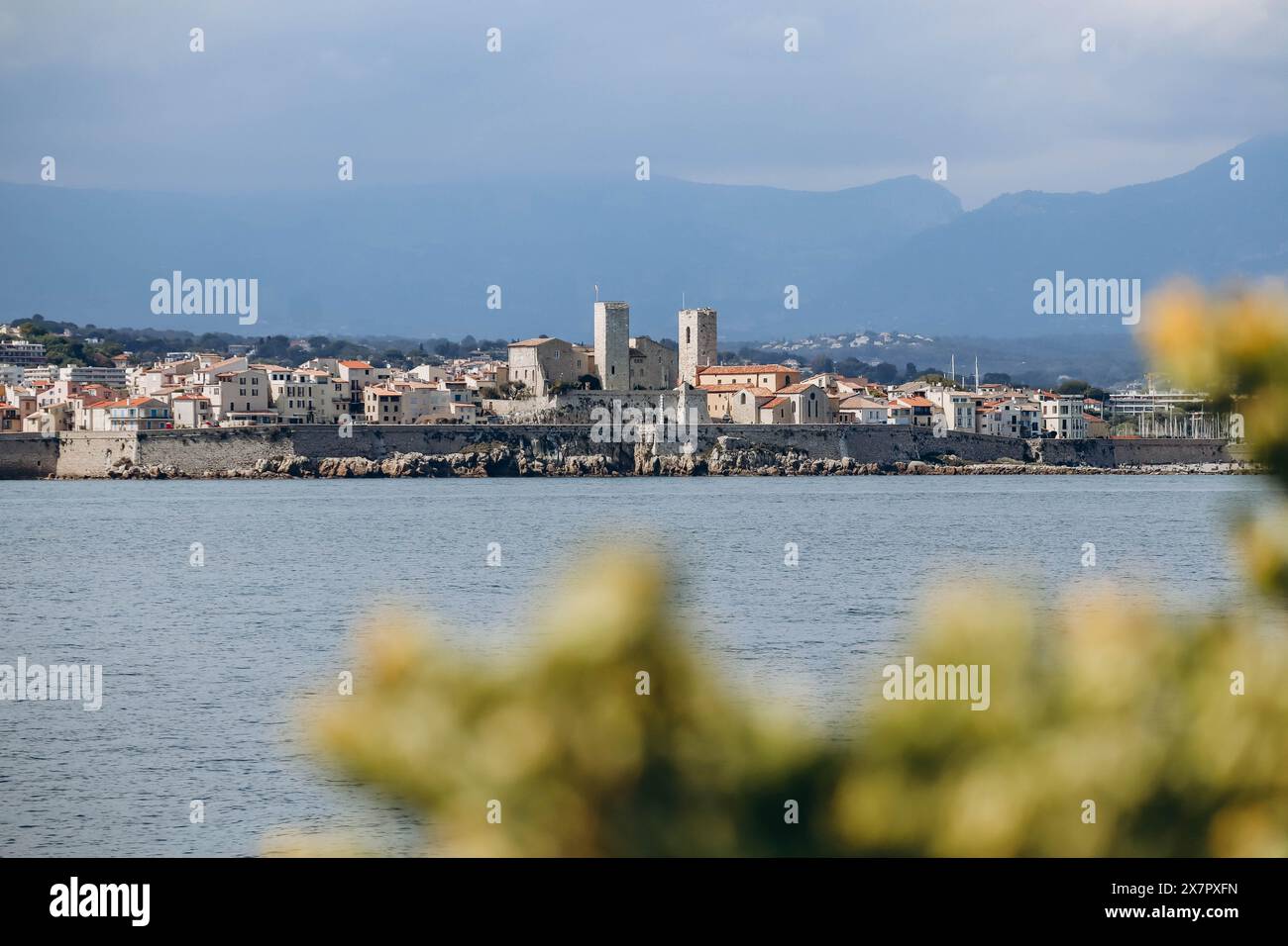 View of Antibes from the cape of the same name, on the French Riviera ...