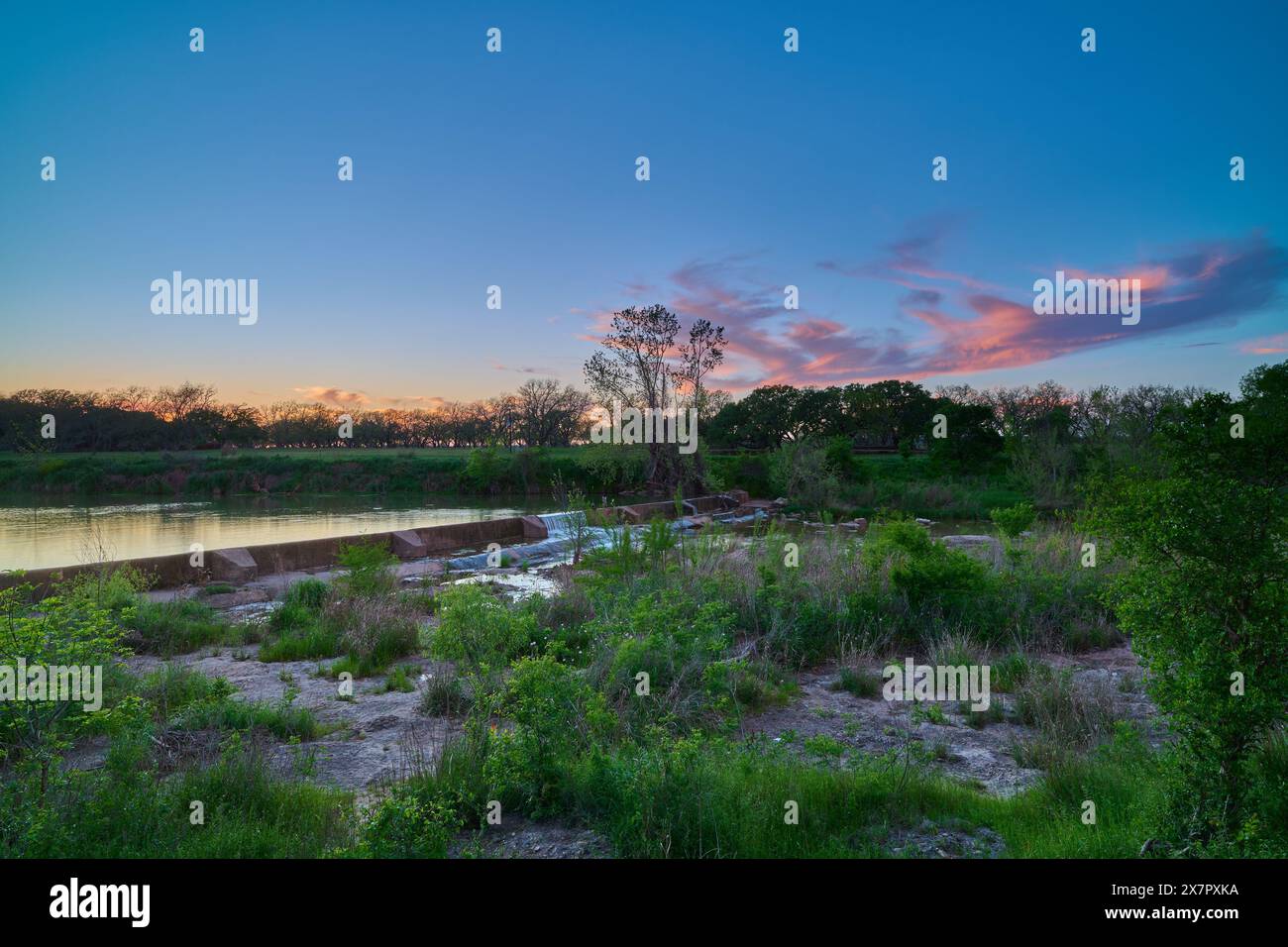 Dam on the Pedernales River by Lyndon B. Johnson Birthplace Stock Photo ...
