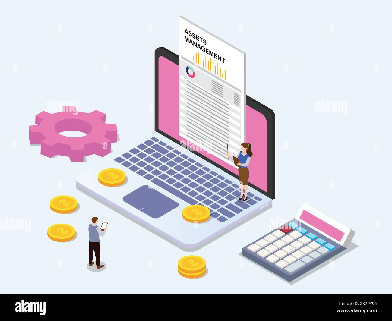 Assets management concept isometric Stock Vector Image & Art - Alamy