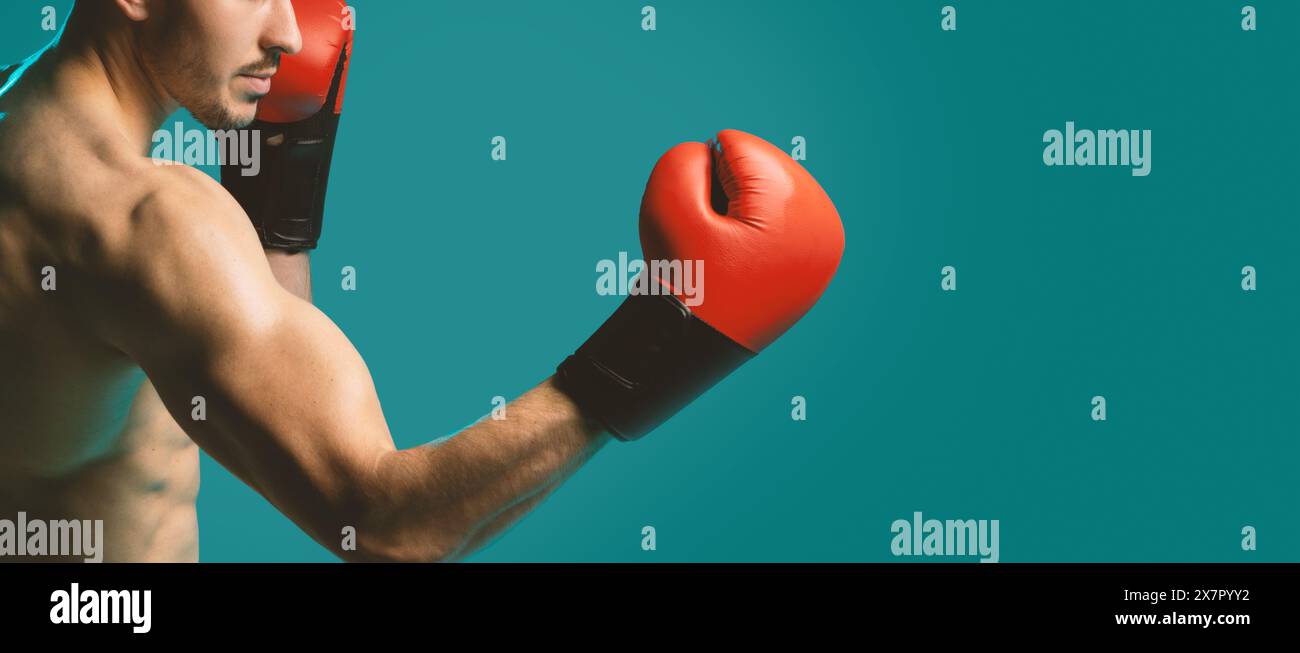 Strong boxer posing on hi-res stock photography and images - Alamy