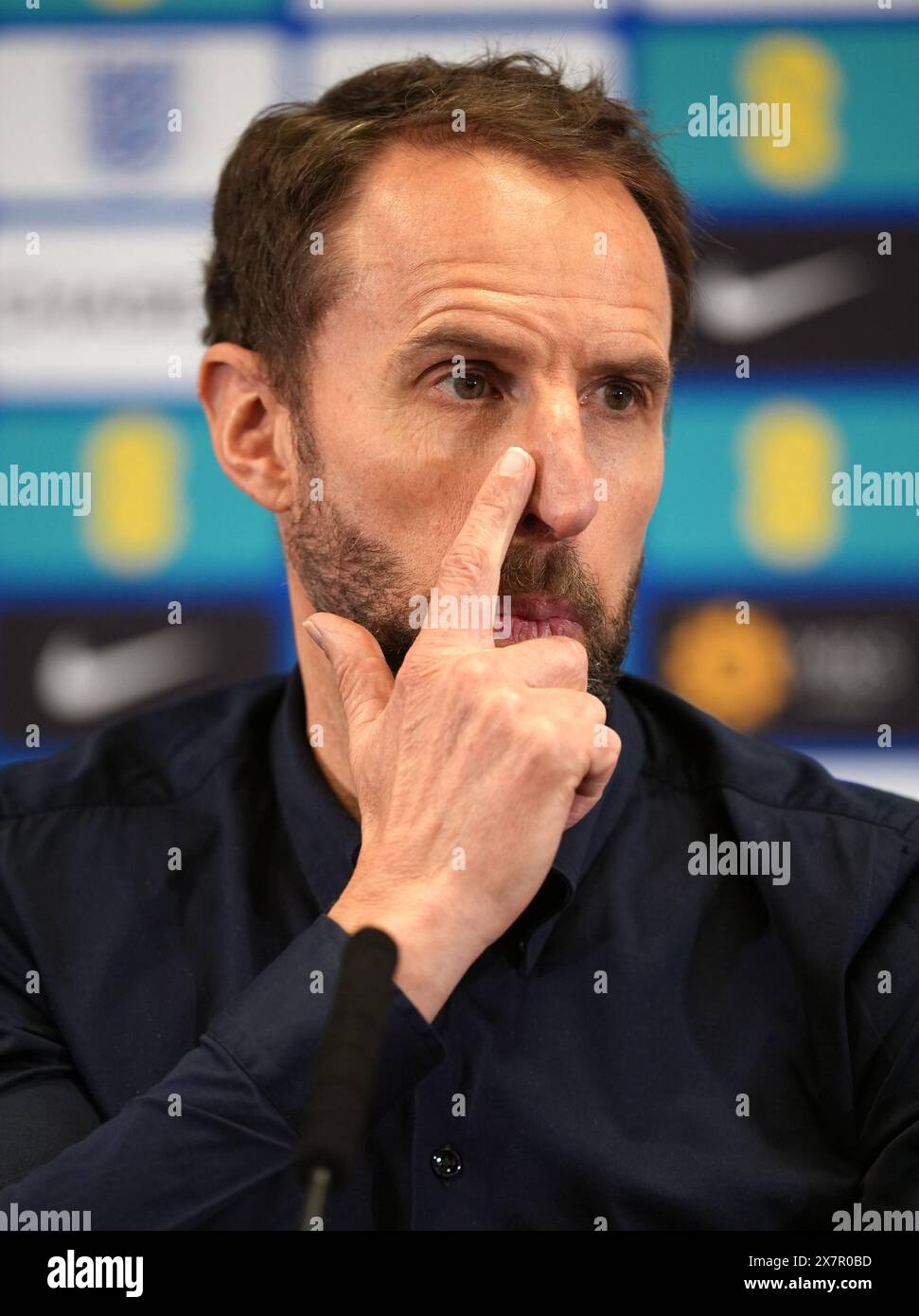 England manager Gareth Southgate during a press conference at St George ...