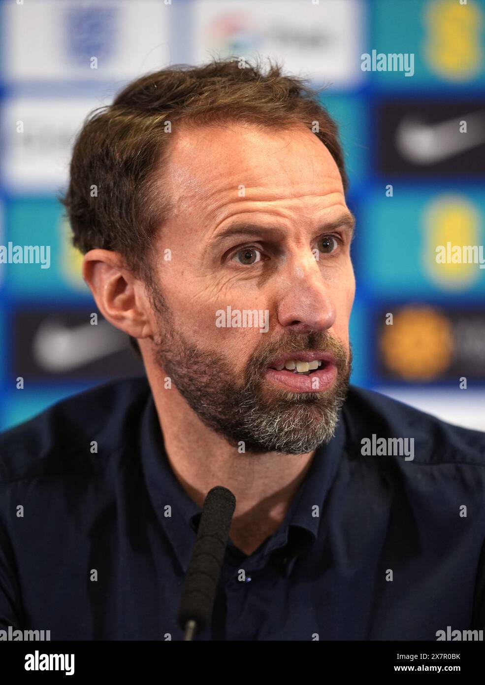 England manager Gareth Southgate during a press conference at St George ...
