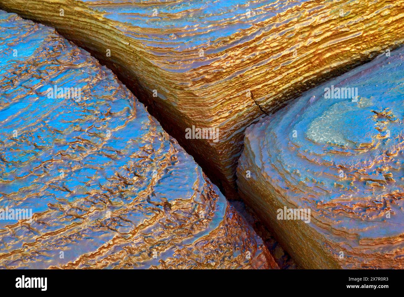 Aerial view abstraction capturing the intricate textures and patterns ...