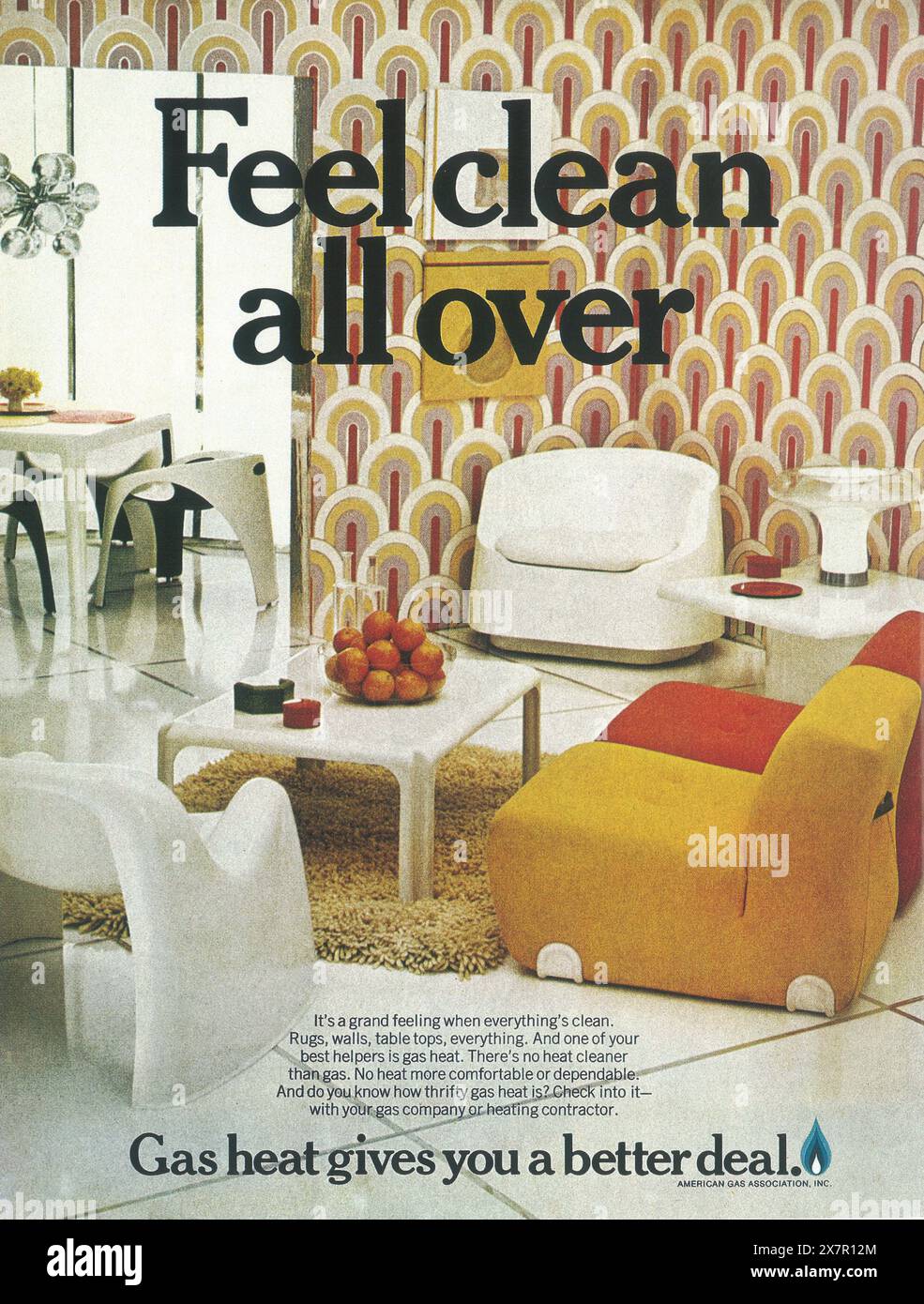 1970 American Gas Association ad - Gas heat gives you a better deal ...