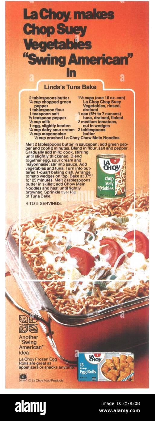 American foods ads 70s hi-res stock photography and images - Alamy