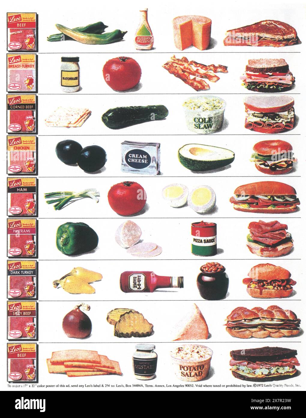 1972 Leo's Meat ad Stock Photo - Alamy