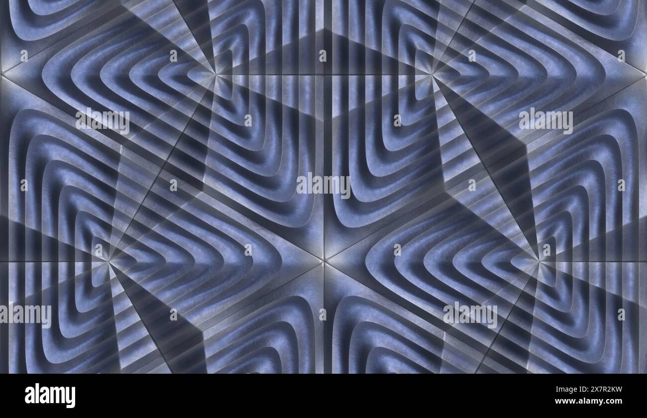 A complex 3D geometric pattern with a seamless design perfect for ...