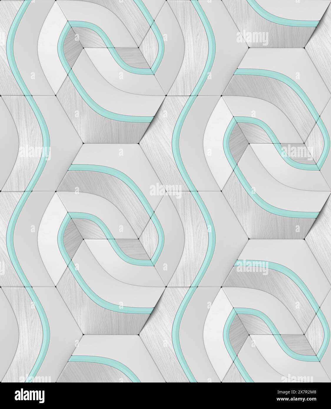 This image features a seamless geometric 3D pattern, rendered as a 3D ...