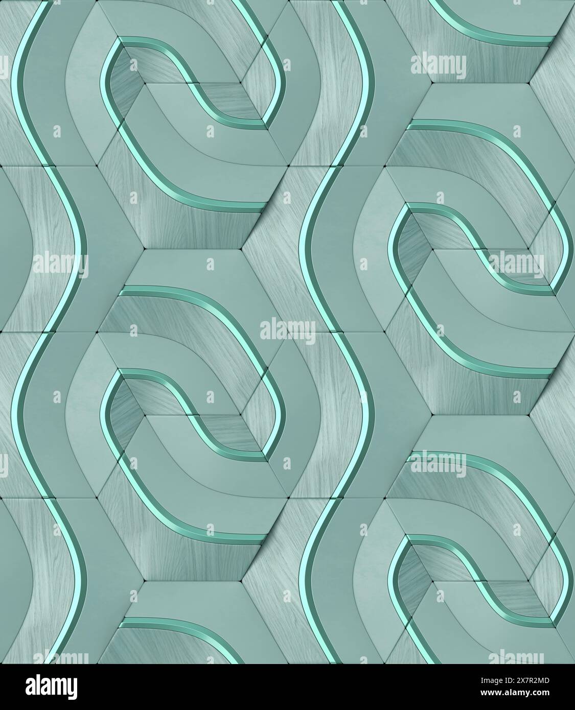 A sophisticated 3D illustration of a seamless geometric pattern with ...